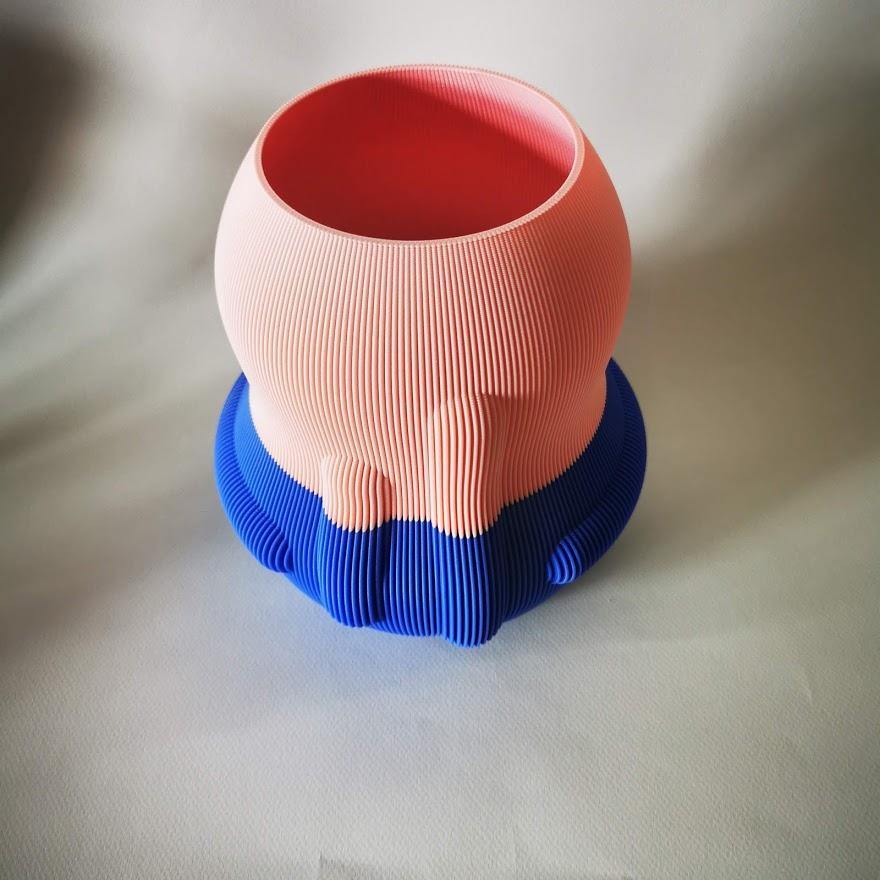 Vase Eggplant UAU Project bleu et rose – Maison Panache